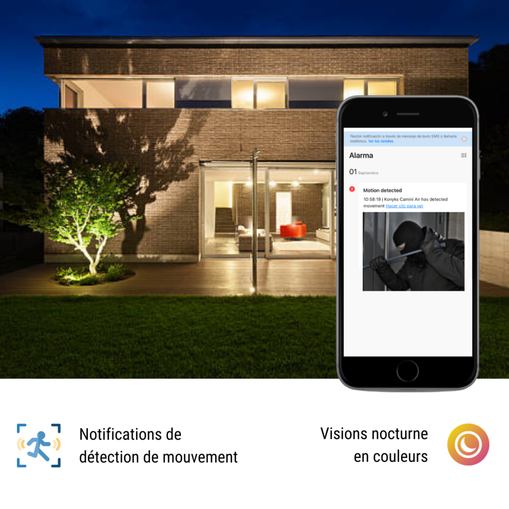 Camini Air 2S Caméra extérieur Full HD sur batterie - Konyks