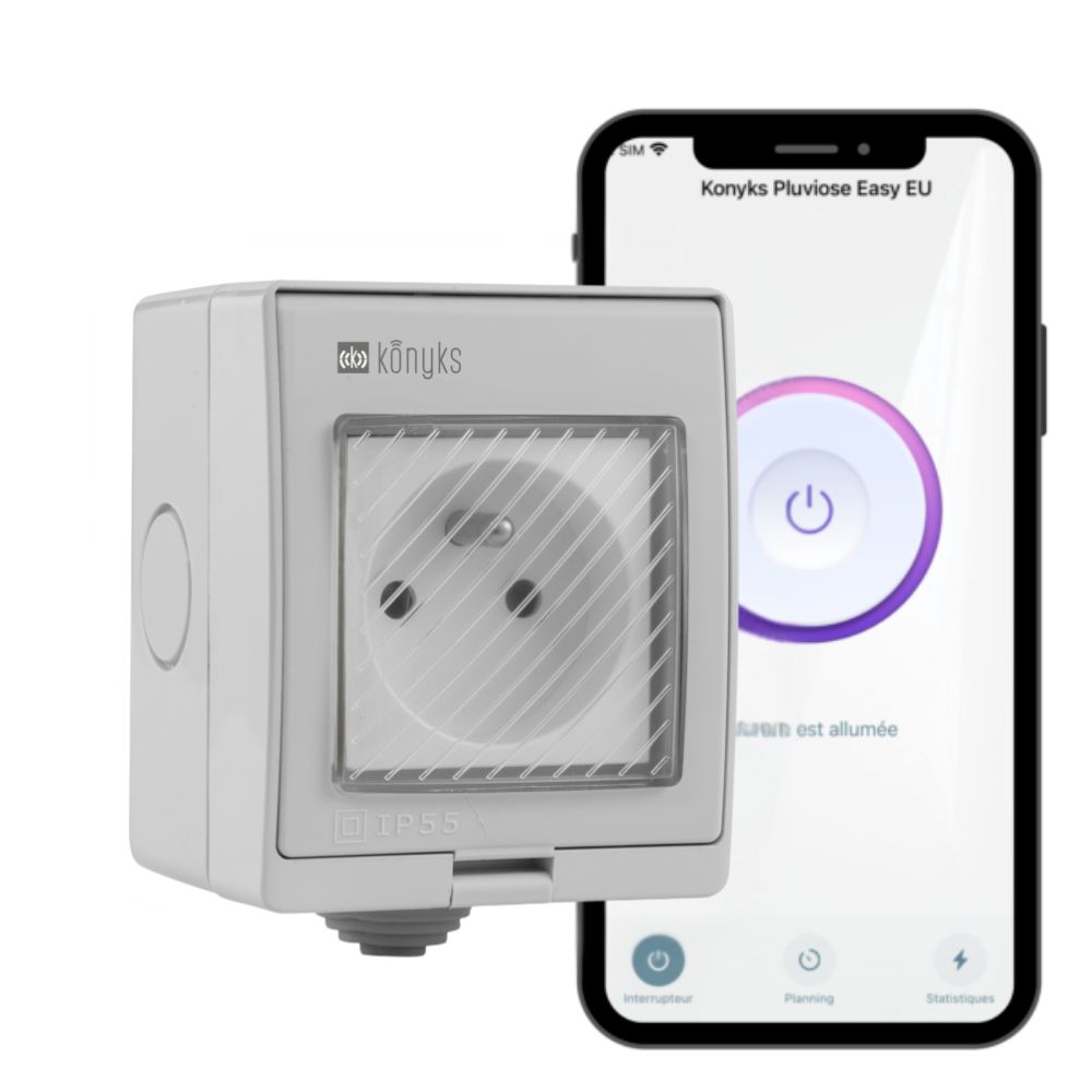 Smart Life PLUVIOSE EASY EU Prise Extérieure Wi-Fi Et Bluetooth Amazon Echo