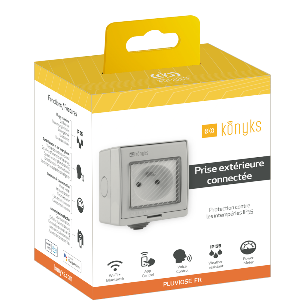 Pluviose Fr prise Wi-Fi et Bluetooth extérieure - Konyks